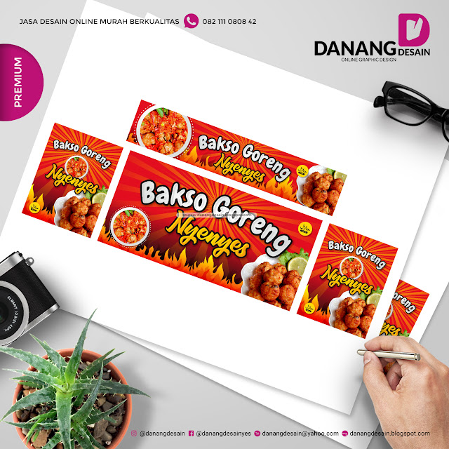 Contoh Desain Banner Bakso Goreng - Contoh Desain Banner Spanduk