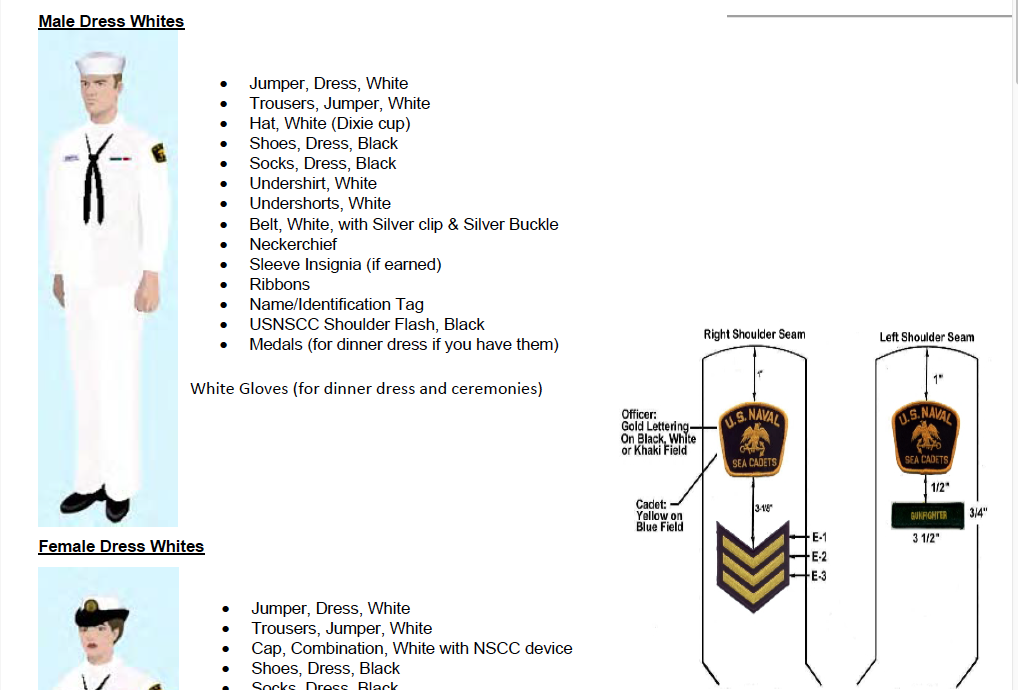 HMCM William R Charette Sea Cadet Forum: Uniform Regulations