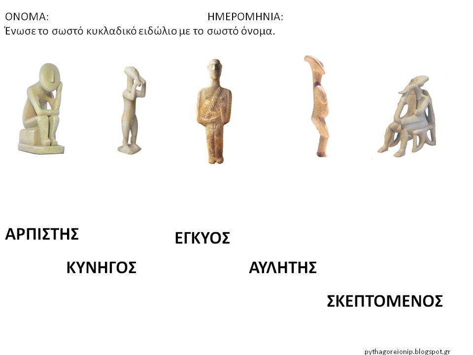 Πυθαγόρειο Νηπιαγωγείο: ΜΟΥΣΕΙΑΚΗ: ΚΥΚΛΑΔΙΚΟΣ ΠΟΛΙΤΙΣΜΟΣ