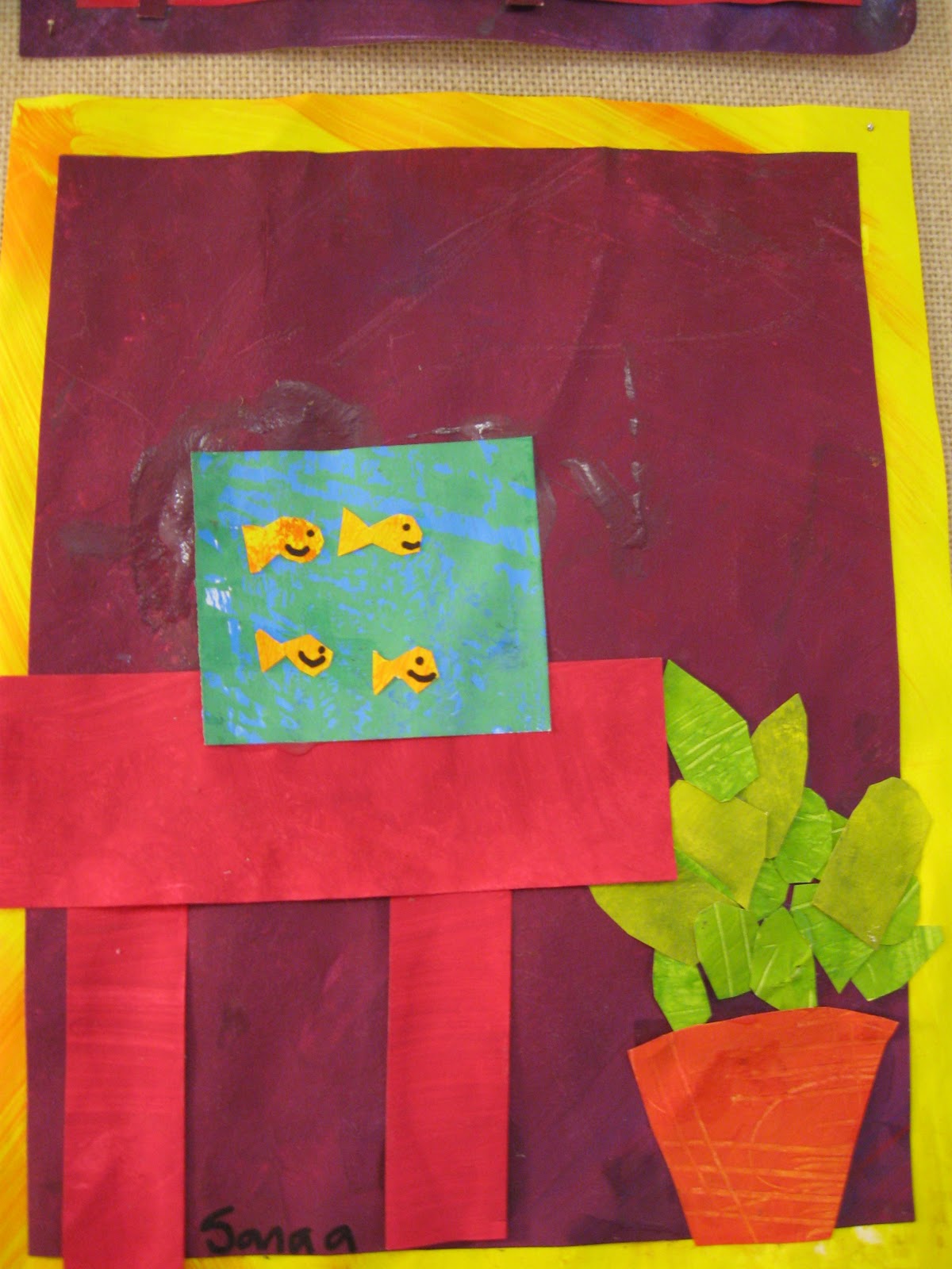 The Cavenaugh Gallery: Fish Bowl Collages Inspired by: Henri Matisse ...