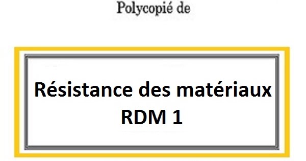Cours rdm pdf avec exercices corrigées