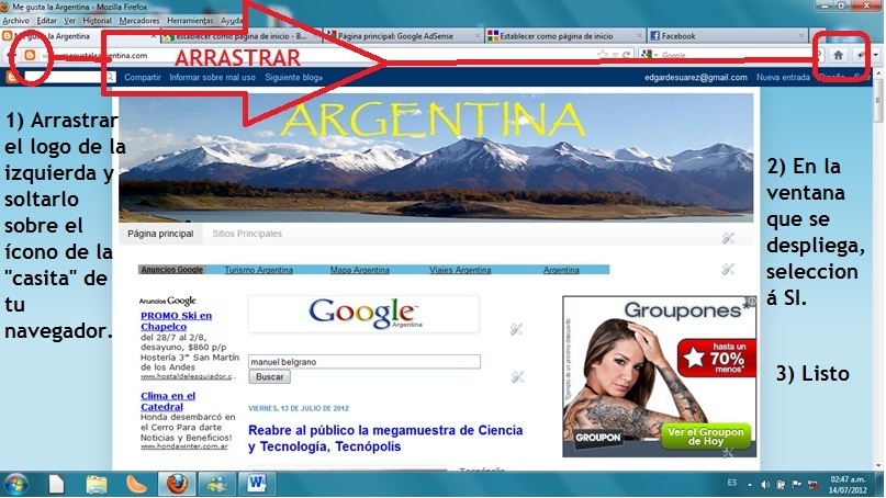 Me gusta la Argentina: Configurar "Me gusta la Argentina" como página ...