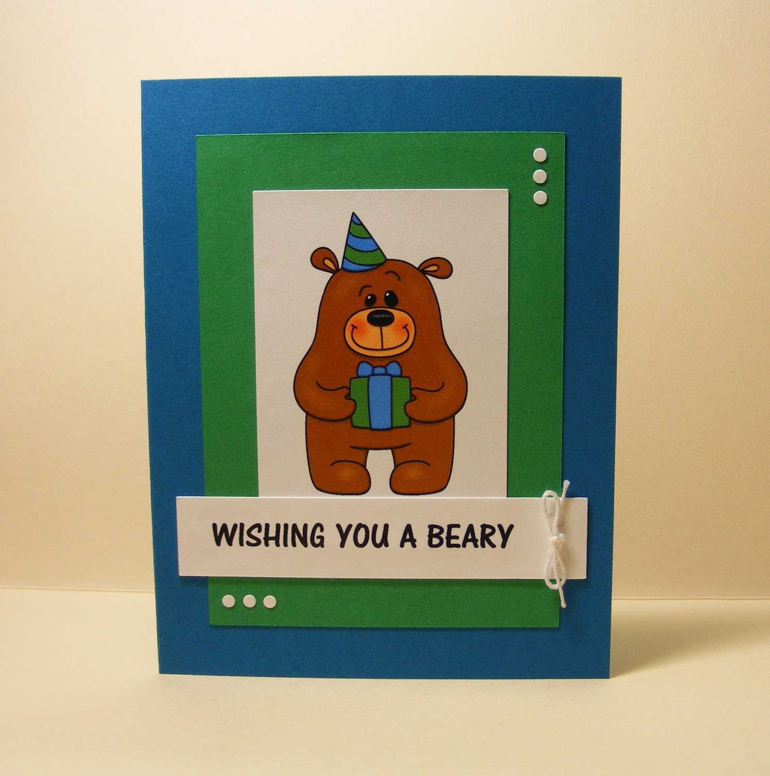 Dee's Cards : Wishing you a beary happy birthday