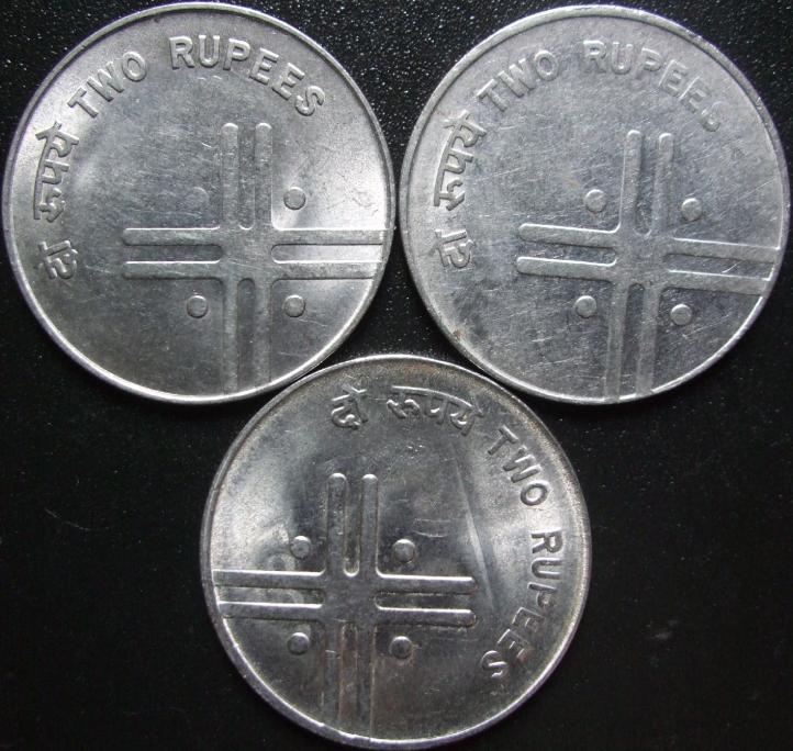 Republic India coin collection: 2 Ruppes - collection