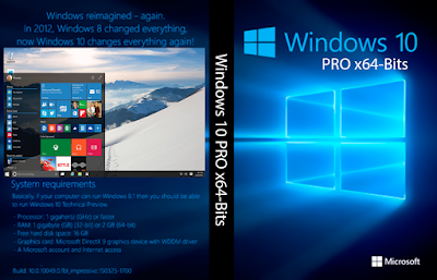 Leandro Capas: Windows 10 PRO x64-Bits DVD Capa