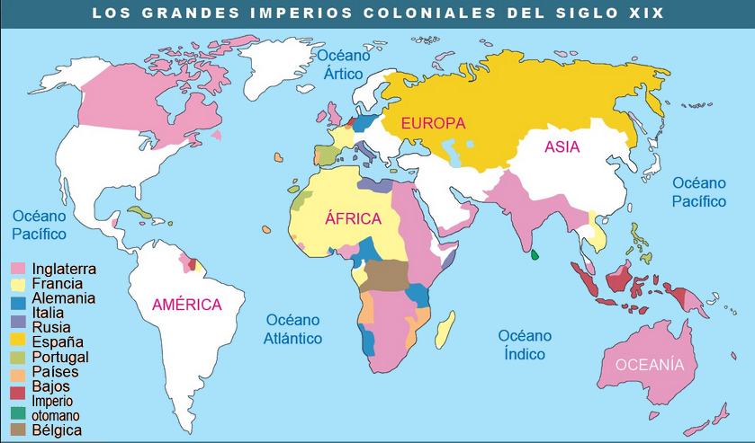 Los imperios coloniales ~ Aprenda historia de la humanidad