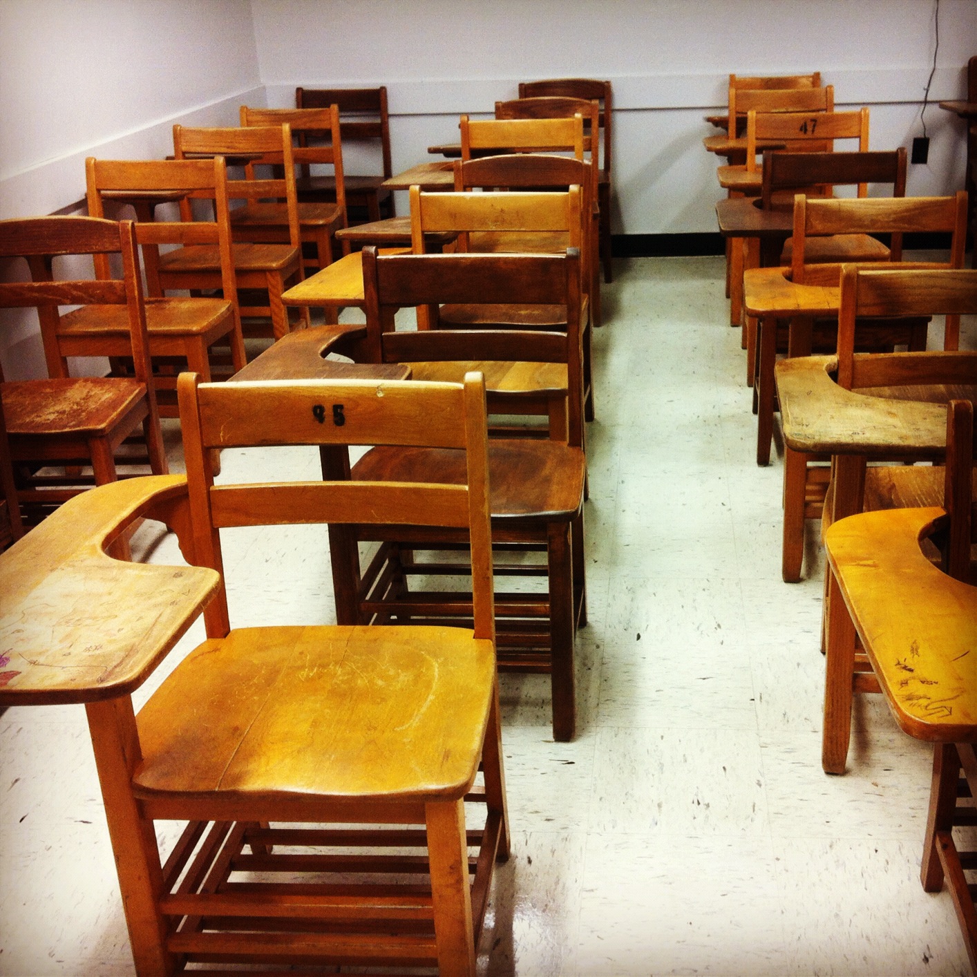 Pin by Nikki K on College Memories | School desks, Desk, Student desks