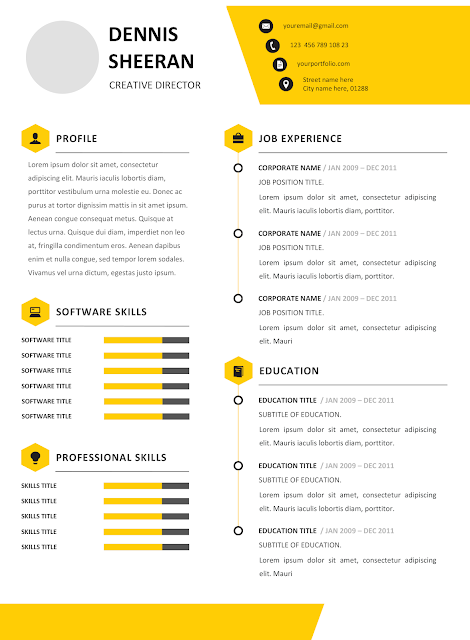 Contoh Resume Moden, Menarik dan Senang Untuk Edit [Resume Free ...