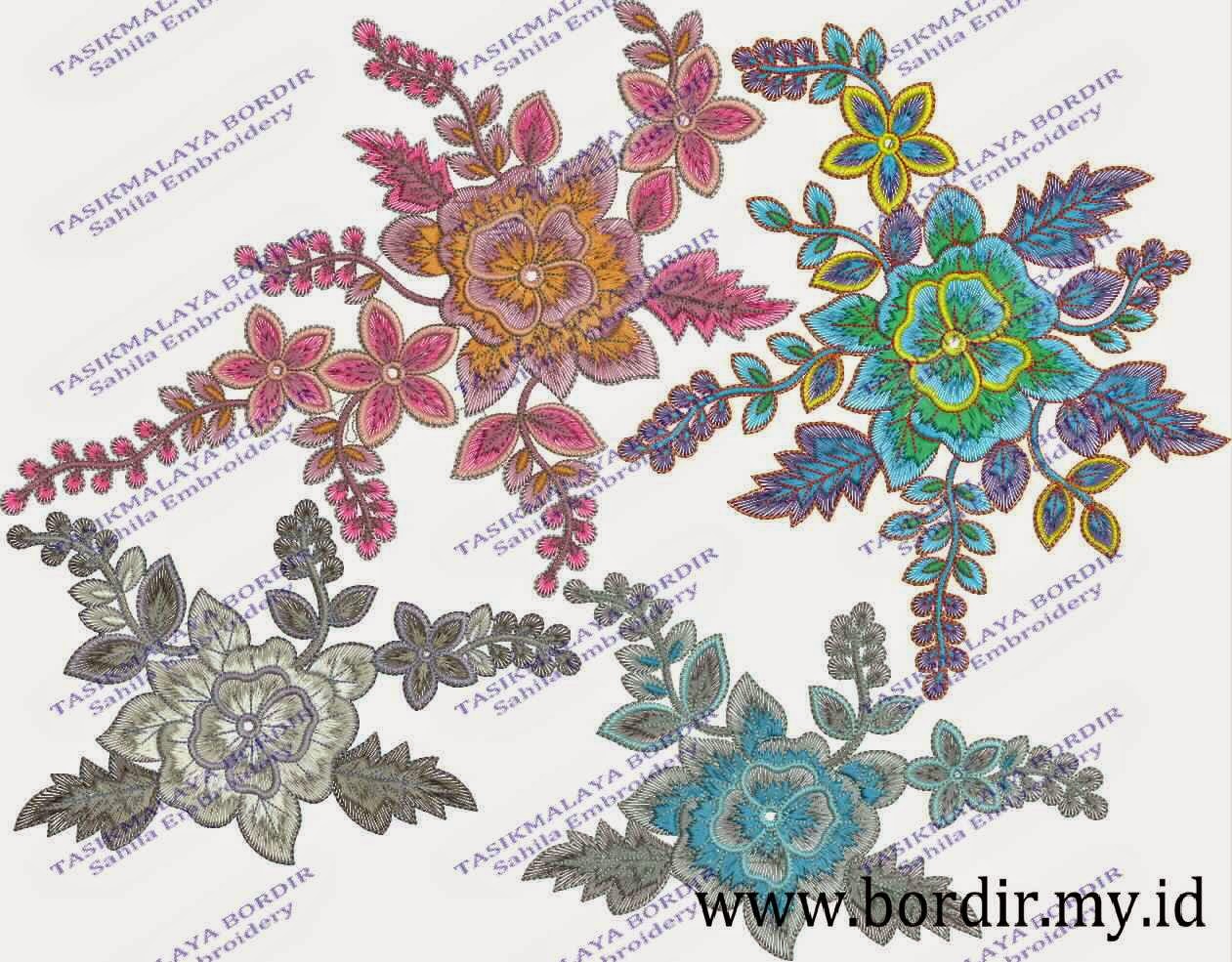 Contoh Motif Bunga Bordir | Tasikmalaya Bordir