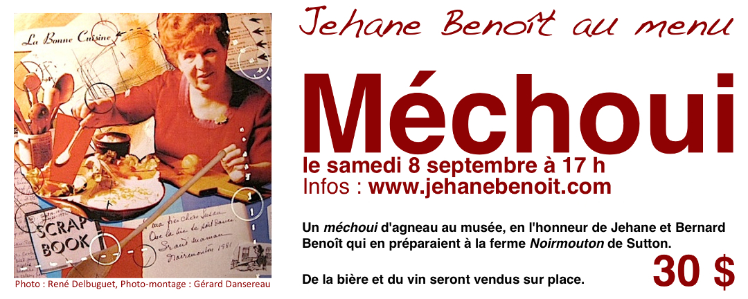 Jehane Benoît au menu du Musée de Sutton: Méchoui de Jehane Benoît au ...