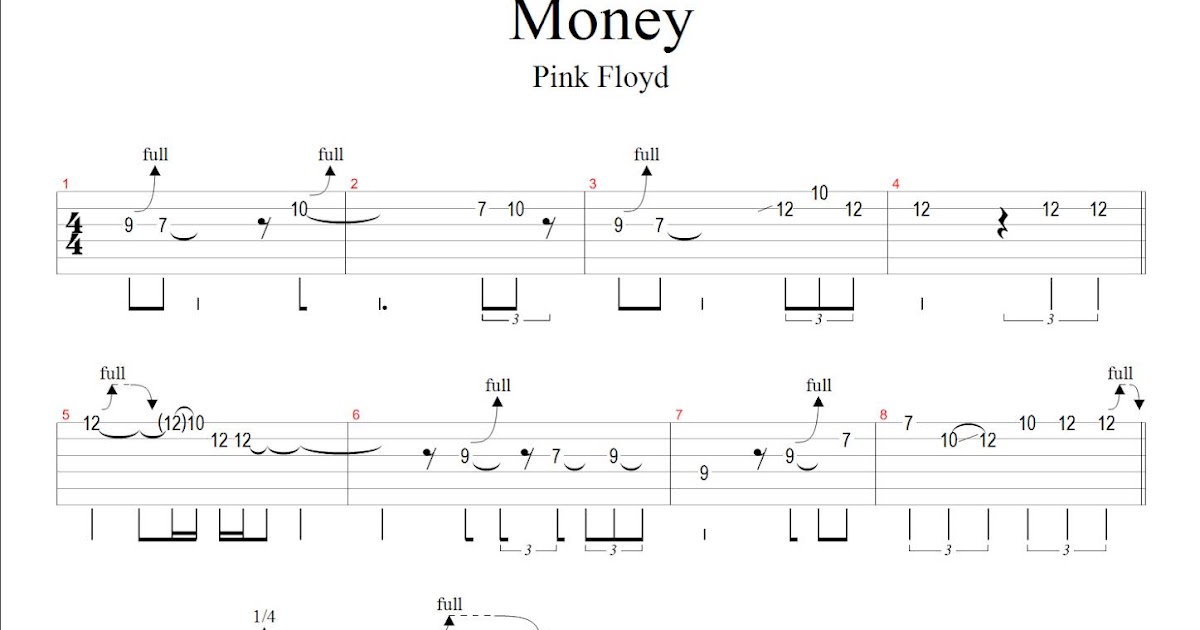 pink floyd - money (tab) score