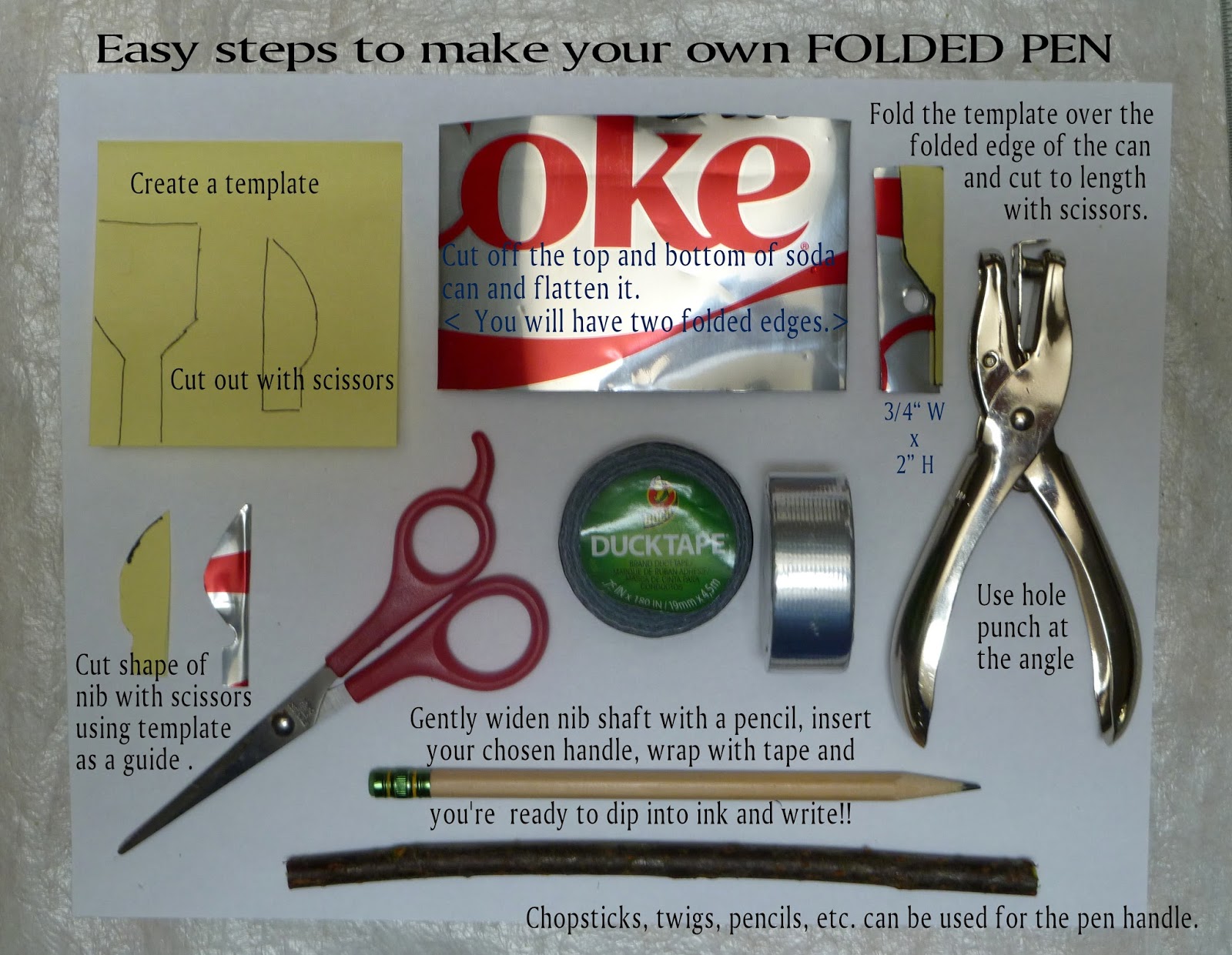 Michele's NW Studio: Paper, Scissors, ROCK your DIY Folded Pen