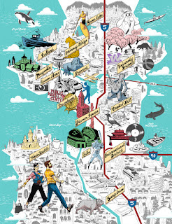 Joseph Laney Illustration: Illustrated map of Seattle