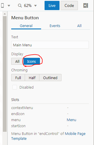Oracle Visual Builder Cloud Service- How to change Menu button icon in ...