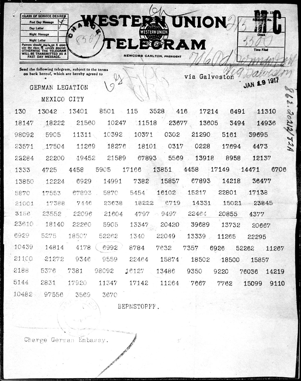 World War One - then and today: Poem ~ Zimmerman: Telegram Of War ...