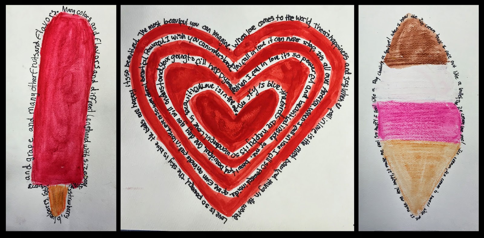 Organized Chaos: An Elementary School Art Room: 5th Grade Visual Poetry!