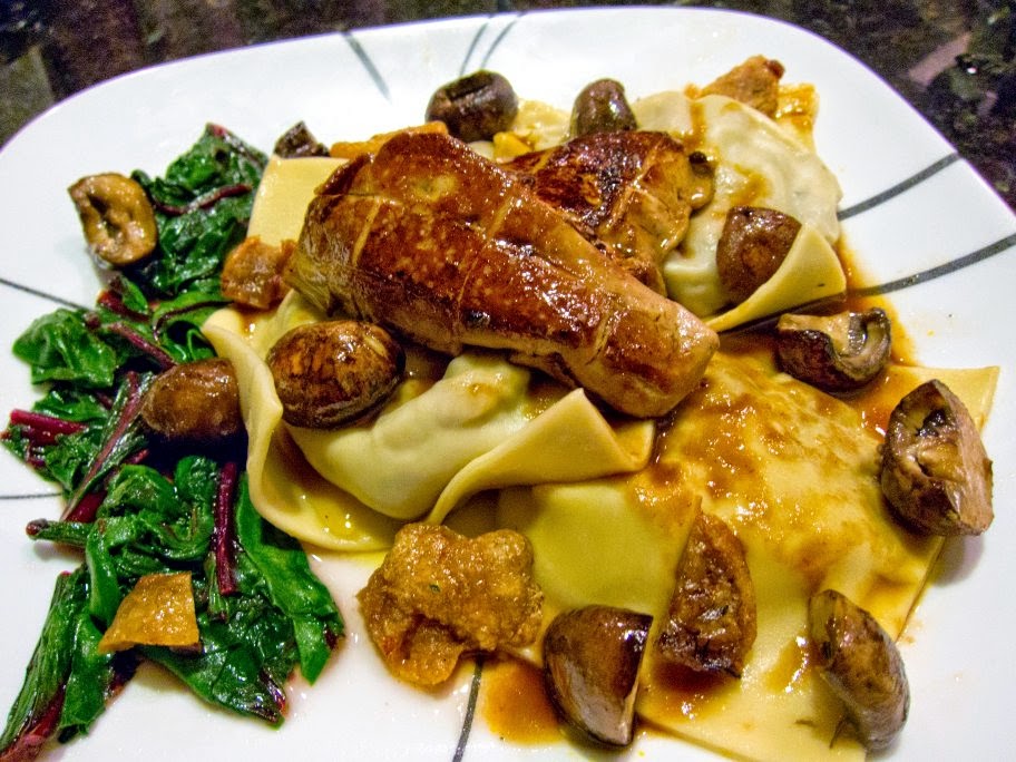 Gavin's Cooking: Duck Ravioli with Seared Foie Gras