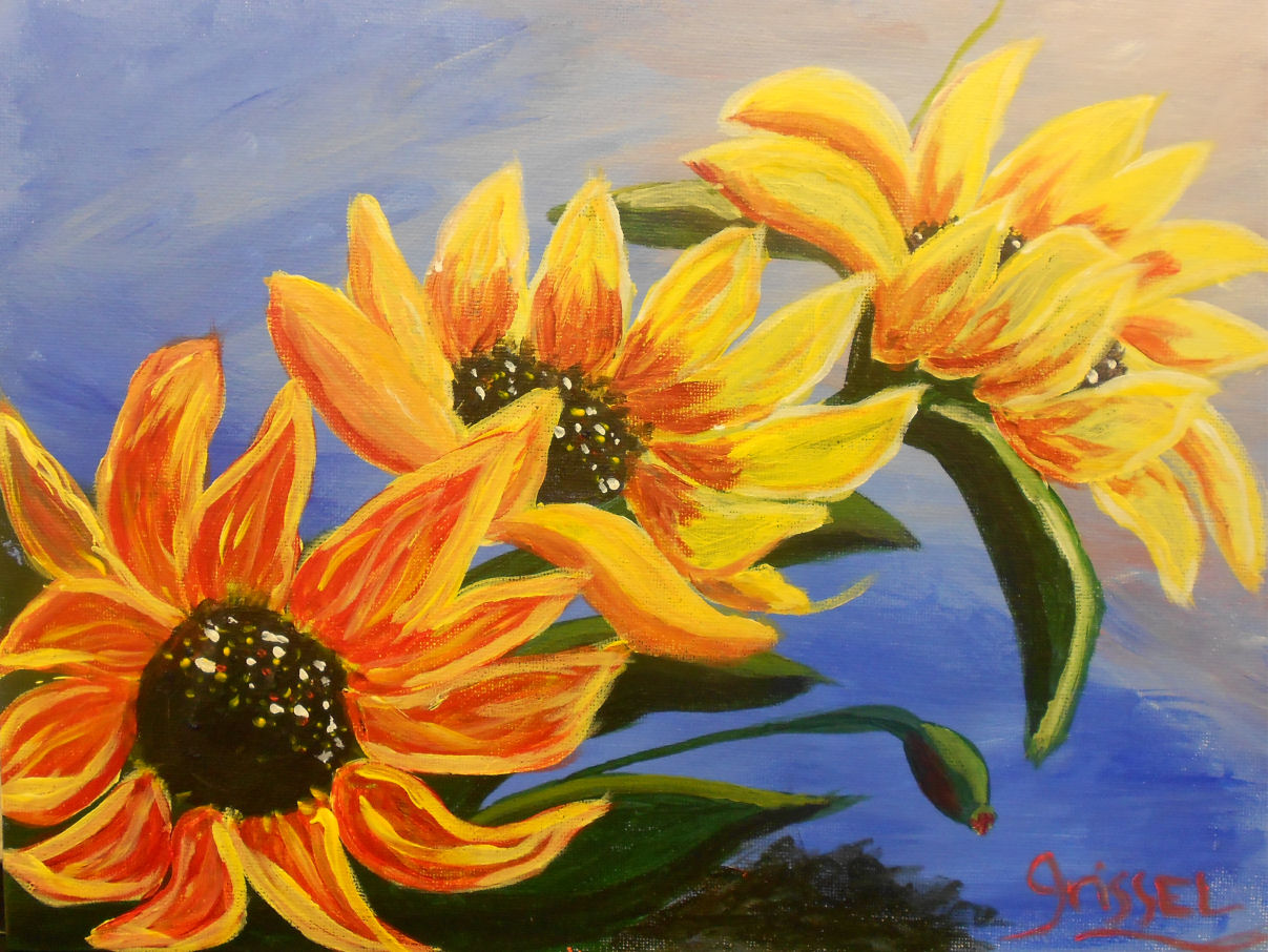 For the Love of Art: Sunflowers Lesson Plan for Grumbacher Art Class at ...