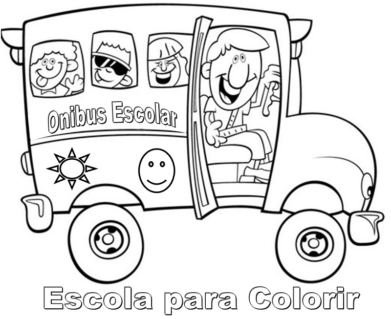 Coisinhas para Crianças: Desenhos de Escola para Colorir