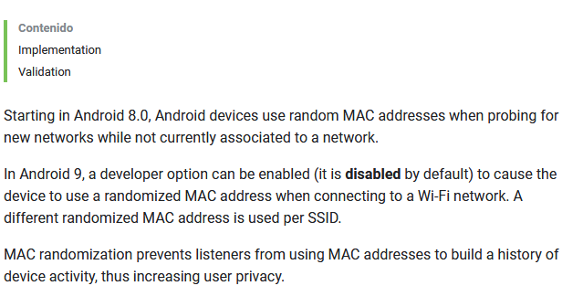 Dirección MAC aleatoria en Android a partir de la versión 9 - Hola I.T.