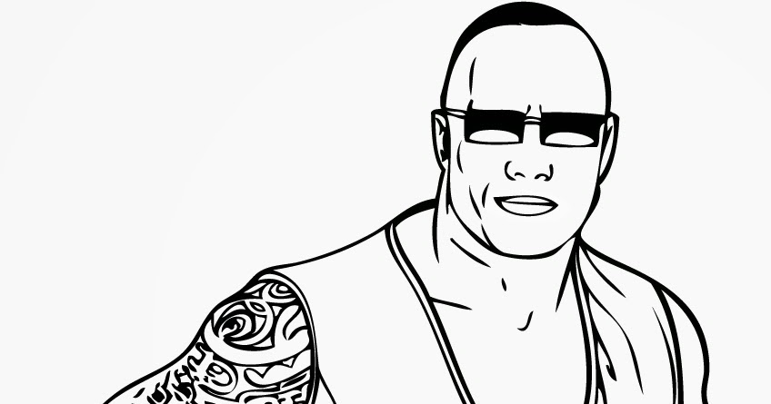 Wwe The Rock Coloring Pages