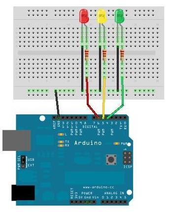 Tecno&Logía: Arduino 1: Programación simple de un semáforo