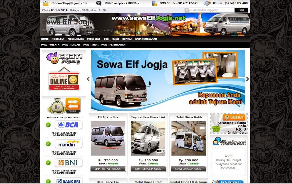 Jasa Pembuatan Website Rental Mobil dan Rental Motor