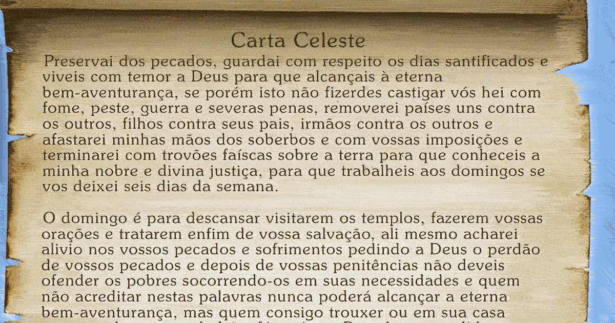 Quinta-Feira 12: Carta Celeste, Oração para proteção