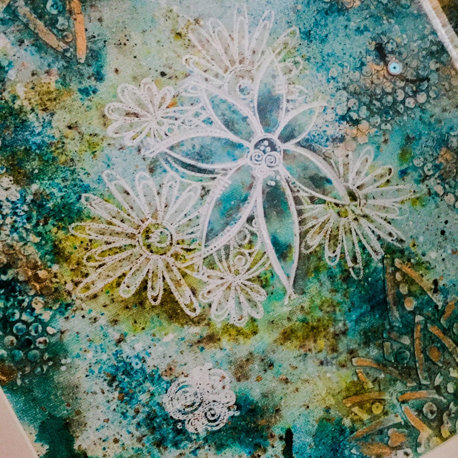 Crafty Clarey: Paperartsy - Paint & Infusions canvas