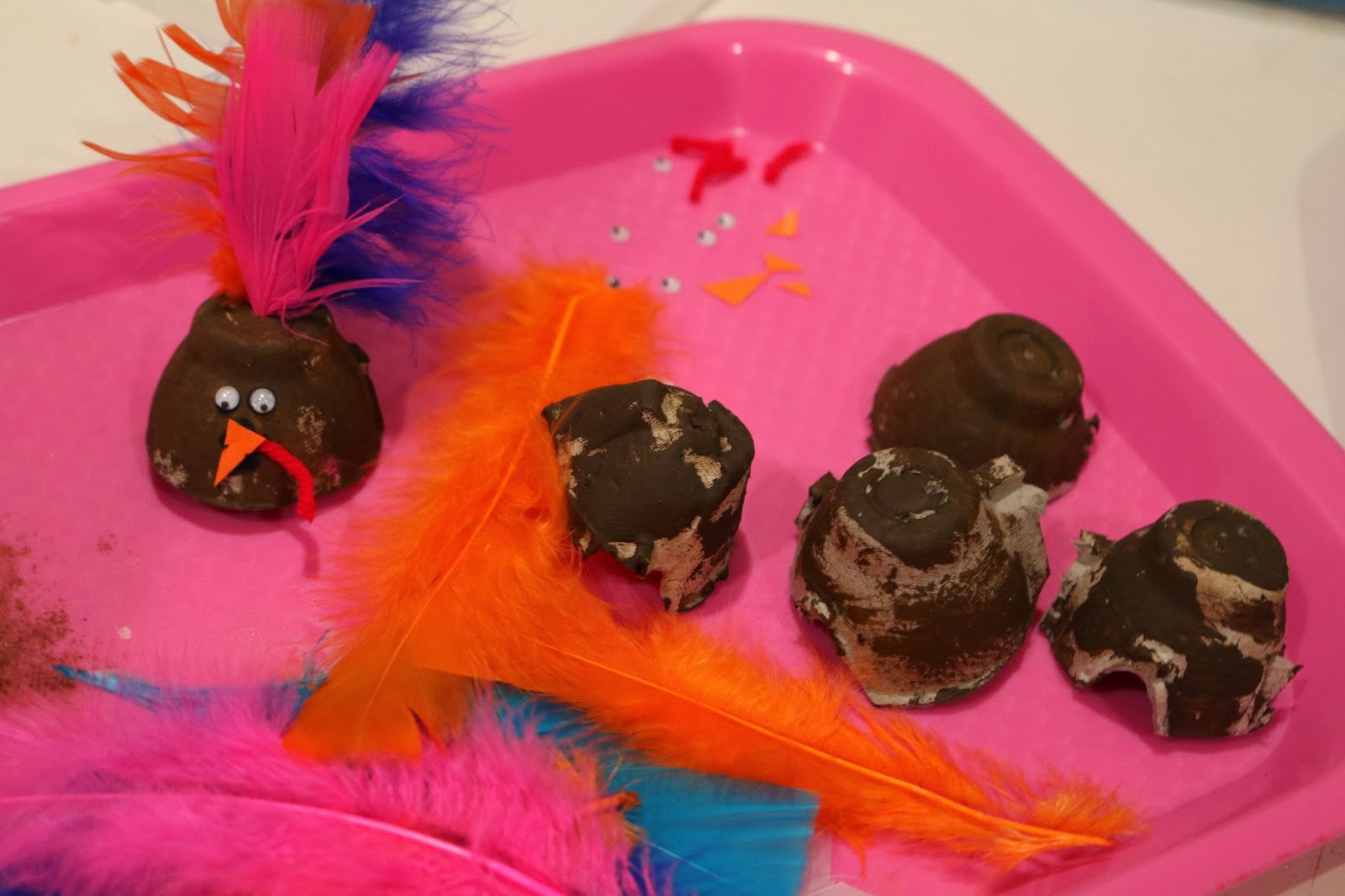 The Cutest Egg Tray Turkey Craft for Kids | School Time Snippets