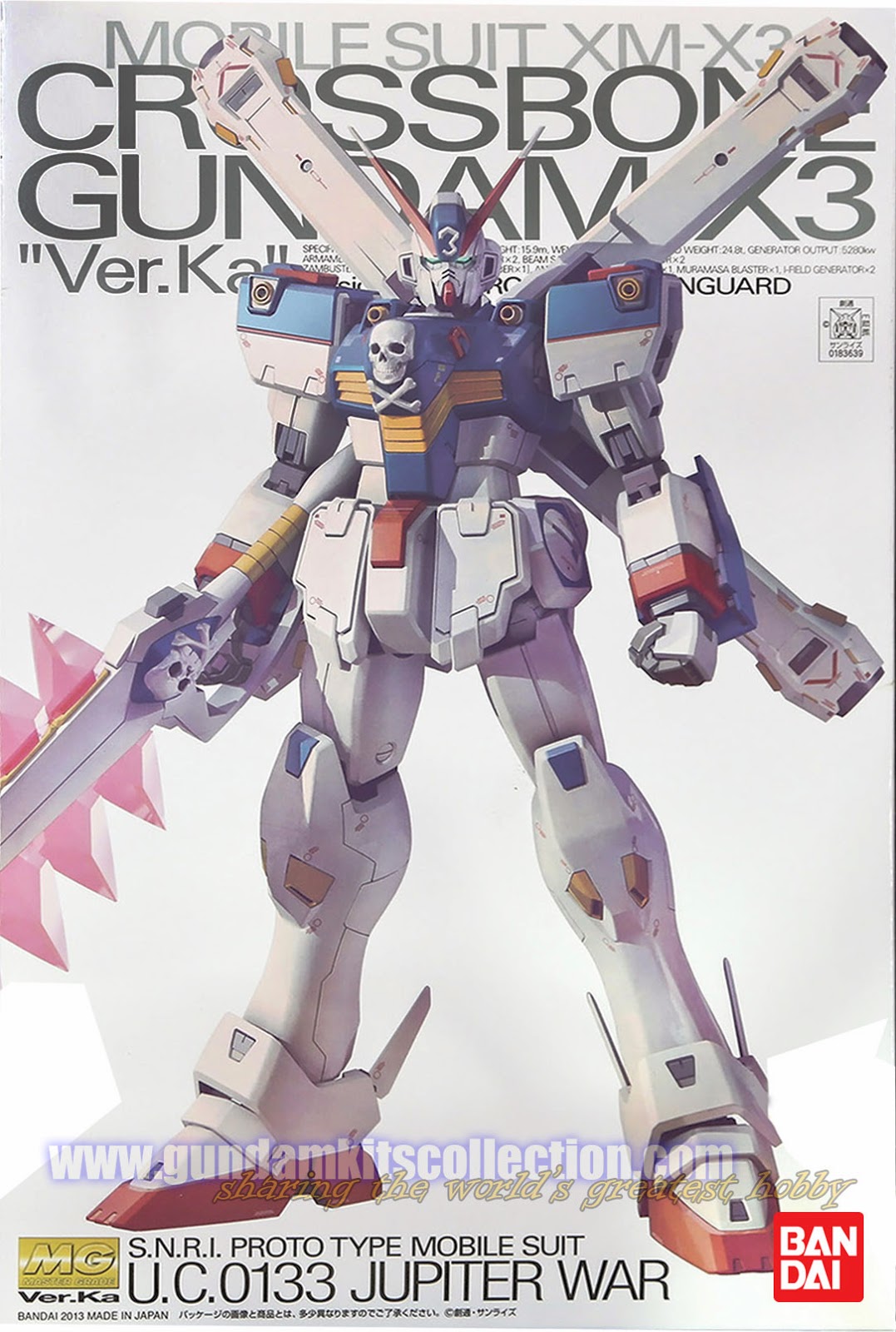 P-Bandai: MG 1/100 Crossbone Gundam X3 Ver. Ka [REISSUE] - Release Info ...