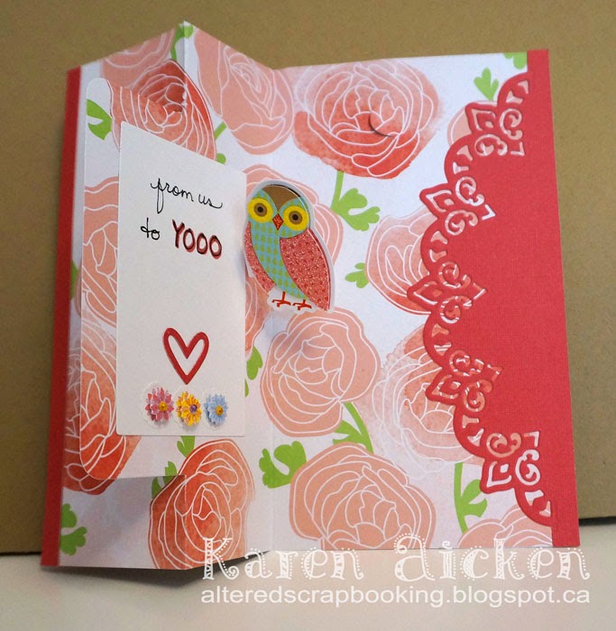 Altered Scrapbooking: Owl Valentine Pull Card