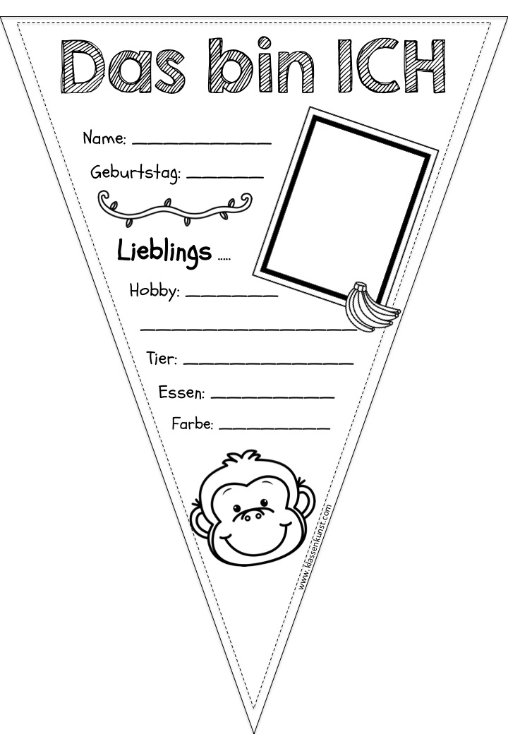 Das bin ICH: Wimpel – Klassenkunst