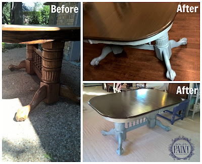 For Love of the Paint: Before and After : Double Pedestal Dining Table