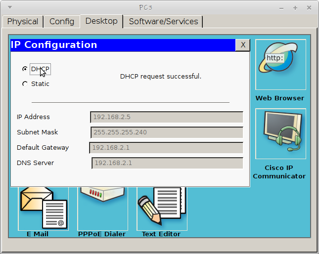 simulasi Konfigurasi DHCP SERVER di CISCO PACKET TRACER