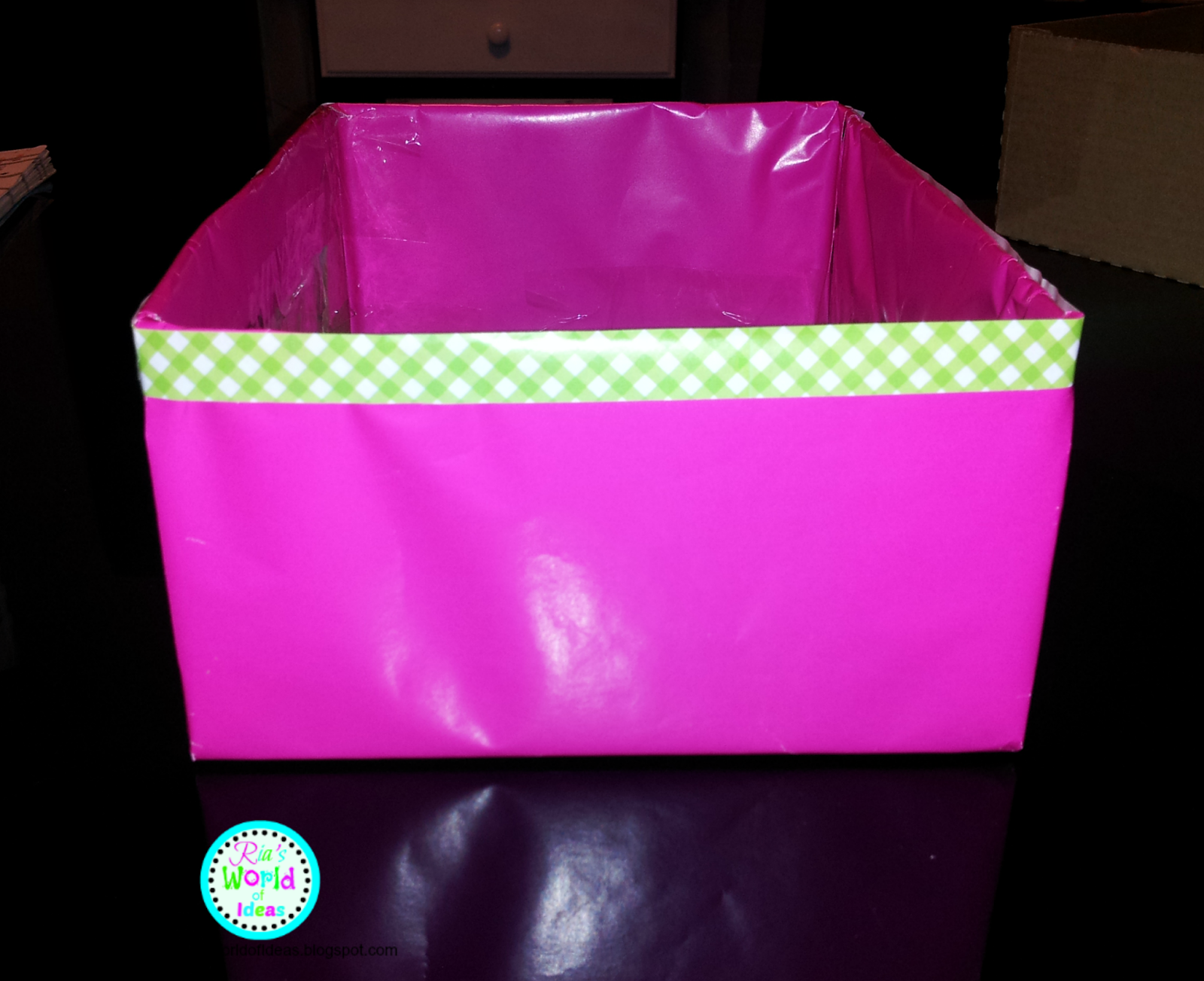 Ria's World of Ideas: DIY Pretty Baskets (Ramen Noodle Boxes)