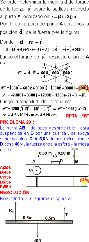 MOMENTO DE UNA FUERZA O TORQUE EJERCICIOS RESUELTOS CON EXPLICACIONES ... MOMENTO DE UNA FUERZA O TORQUE EJERCICIOS RESUELTOS CON EXPLICACIONES ...