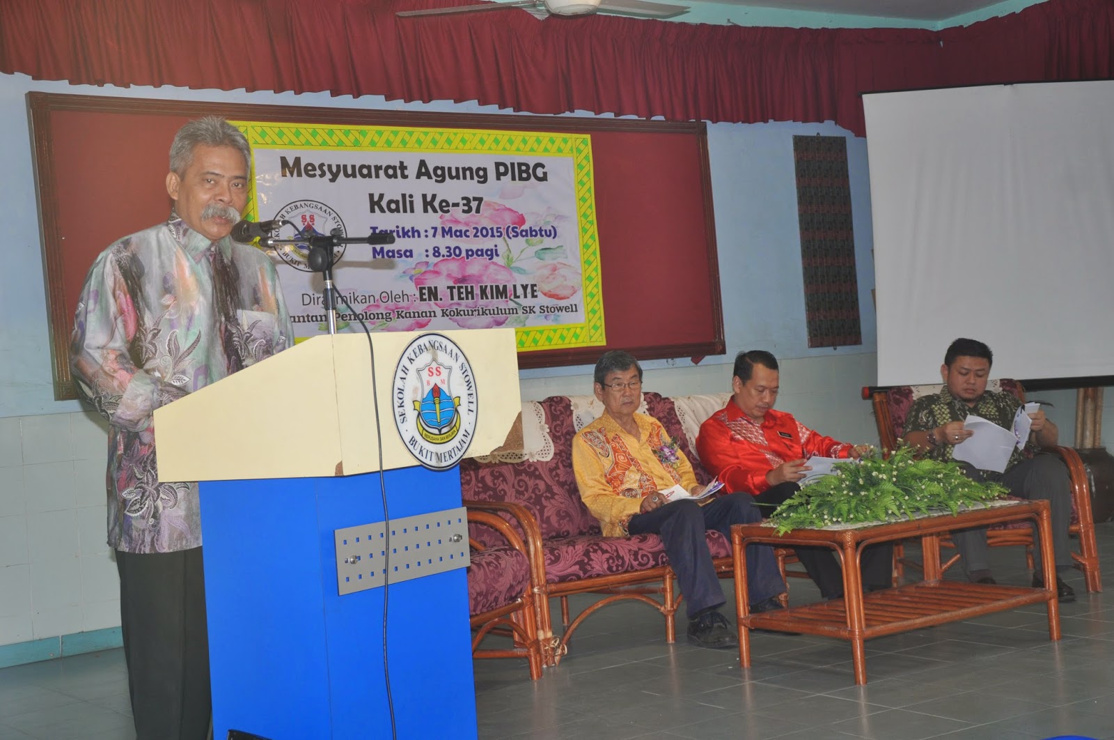 SK STOWELL: MESYUARAT AGUNG PIBG SK STOWELL KALI KE-37 SESI 2015 - 2016