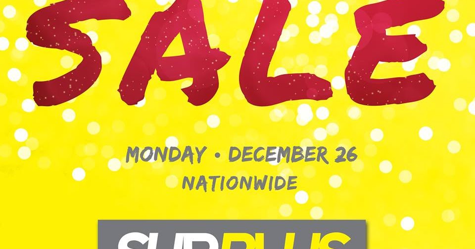 Manila Shopper: Surplus Shop One-Day Clearance SALE: Dec 26 2016