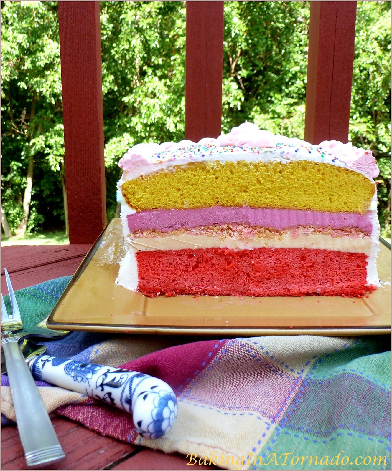 Baking in a Tornado: Lemon Raspberry Ice Cream Cake: Happiness Happens ...