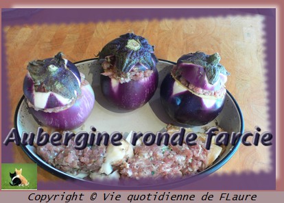 Aubergines rondes farcies