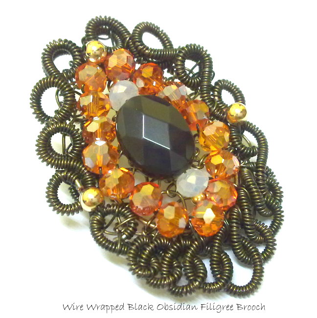Emily Secret Passions: Handmade Wire Jewelry ~ Wire Wrapped Black ...