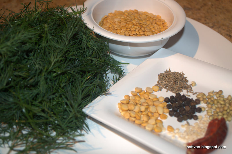 Sattvaa: Greens galore - Sabsige soppu (Dill leaves) kootu