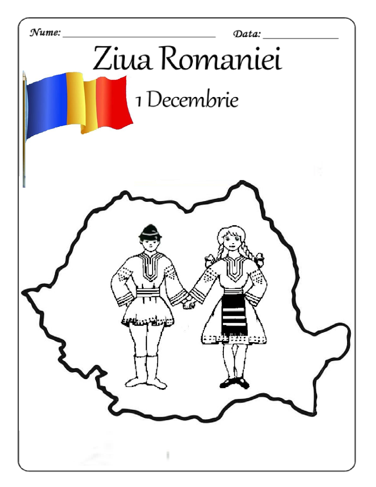 PLANSE de colorat pentru 1 DECEMBRIE / Imagini pentru 1 Decembrie ...