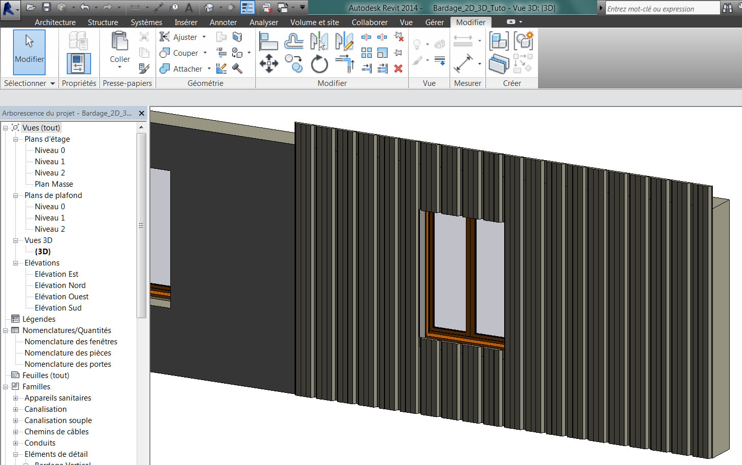 Revit-Mémo: Revit 2014_Bardage 2D & 3D