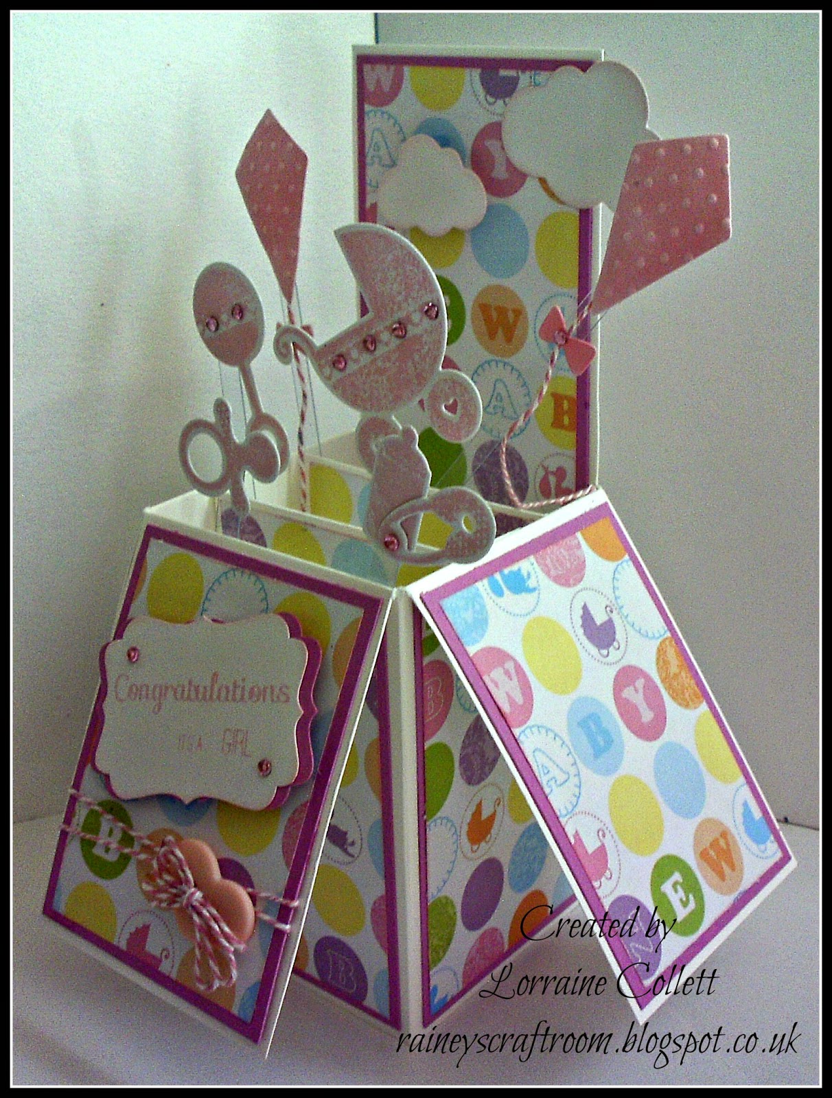 Rainey's Craft Room: Card-In-A Box ~ Baby Girl
