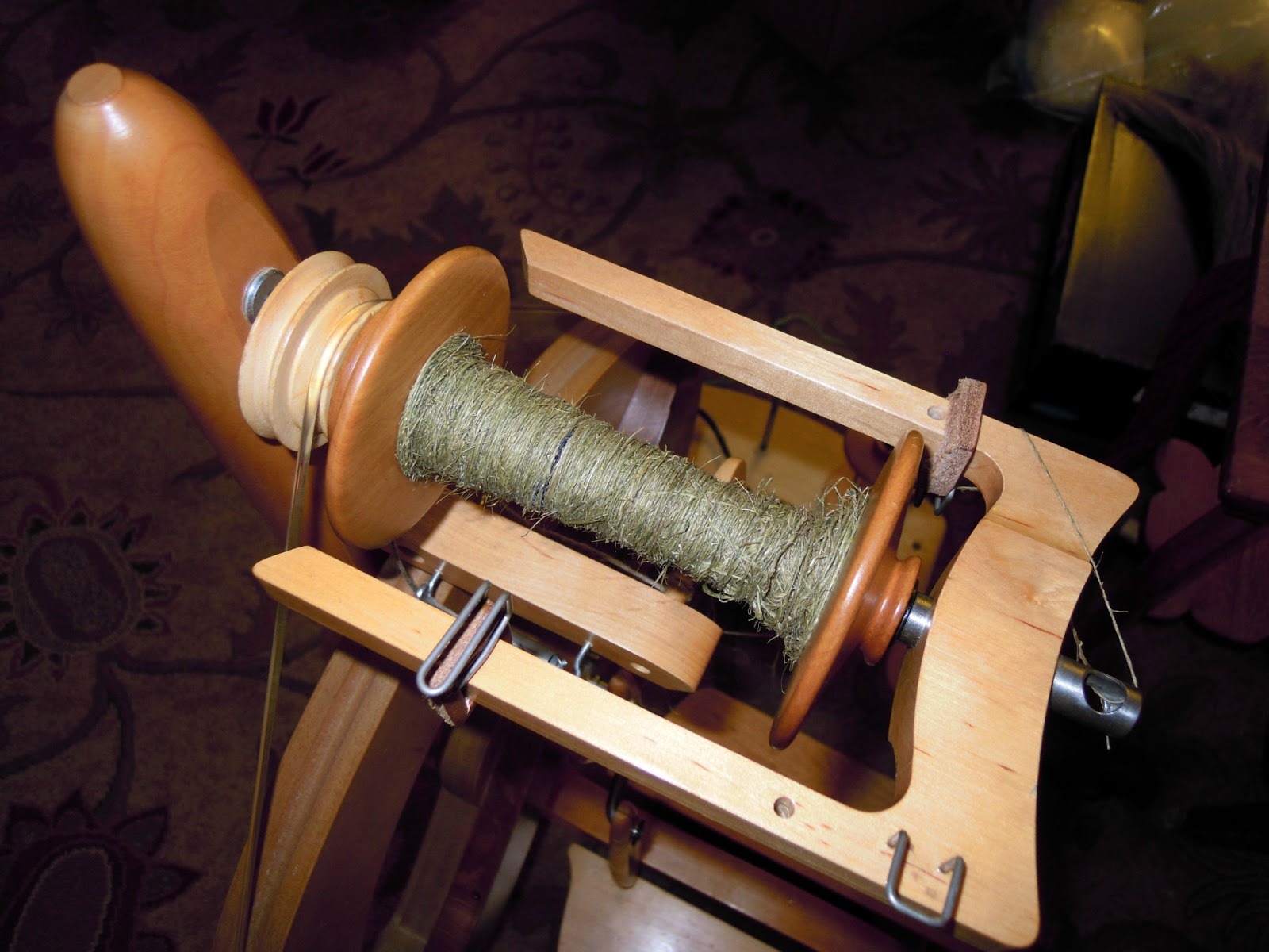 The Inconsequential Blogger: Flax to linen experiment - Spinning the flax