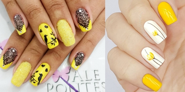 Fall Long Nail Colors Yellow