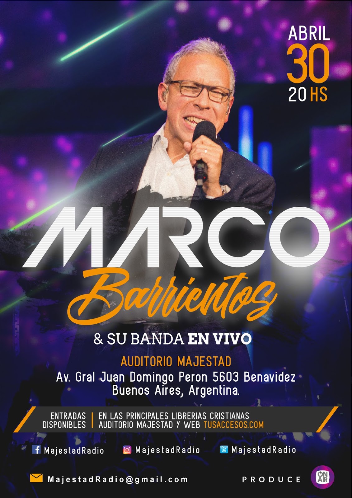 Marco Barrientos en Argentina - JeeS Radio FM 92 50