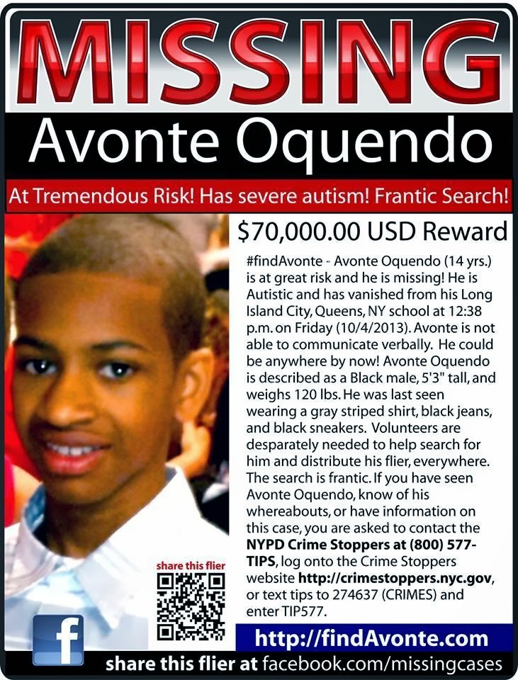 Sojourner Marable Grimmett: Missing Avonte Oquendo #findAvonte